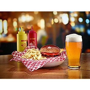 Burns Glass Large Beer Glasses Set of 4, 20 Oz Classic British Craft Beer Glass - 100% Safe Lead-Free Glass, Durable Father Pilsner Beer Drinking Glass Cups Pub Glassware Great Dad Gifts