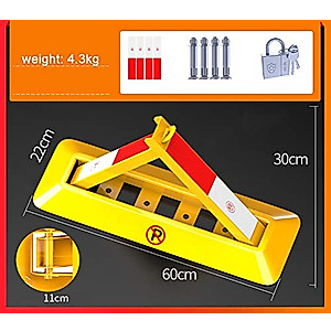 Security Posts for Driveways,Car Park Driveway Guard Saver,Easy Installation Car Parking Lock,Protect Your Parking Space(60CM×22CM)