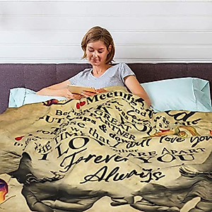 Gifts for Husband, Husband Christmas Birthday Gift Ideas, Wedding Anniversary Romantic Gifts for Him, Gifts for Husband from Wife, Husband Blanket 50"x60" Cream Rustic