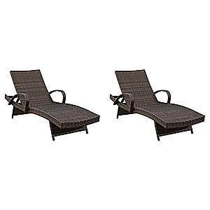 Signature Design by Ashley Kantana Chaise Lounge Set of 2, Brown