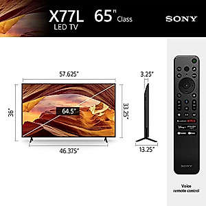 Sony 65 Inch 4K Ultra HD TV X77L Series: LED Smart Google TV KD65X77L- 2023 Model, Black