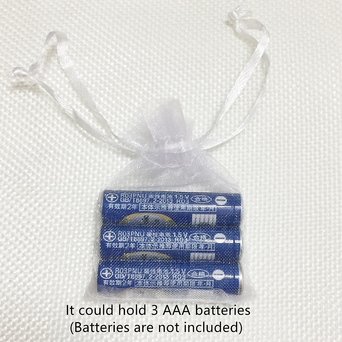 ATCG 100pcs 2x2.7 Inches Mini Organza Bags with Drawstring for Rings, Little Earrings, Jewelry Pieces, Wedding Favors Party Fovours Small Cute Organza Pouches (White)