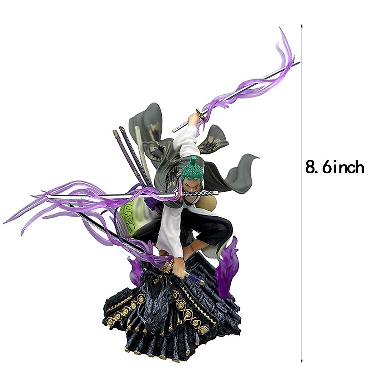 Three Thousand World - Roronoa Zoro PVC Action Figure (8.6inch) Popular Anime Computer Desk Decoration