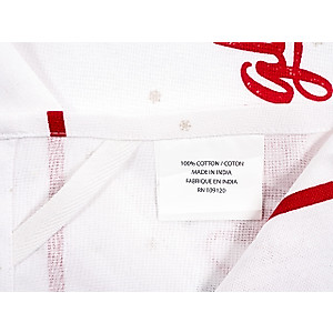 KAF Home Pantry Holiday Naughty Nice Kitchen Dish Towel Set of 4, Cotton Rich, 18 x 28-inch