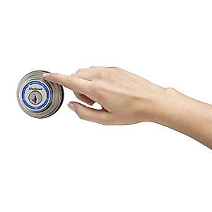 Kwikset - Kevo 99250-202 Kevo 2nd Gen Bluetooth Touch-to-Open Smart Keyless Entry Electronic Deadbolt Door Lock Featuring SmartKey Security, Satin Nickel