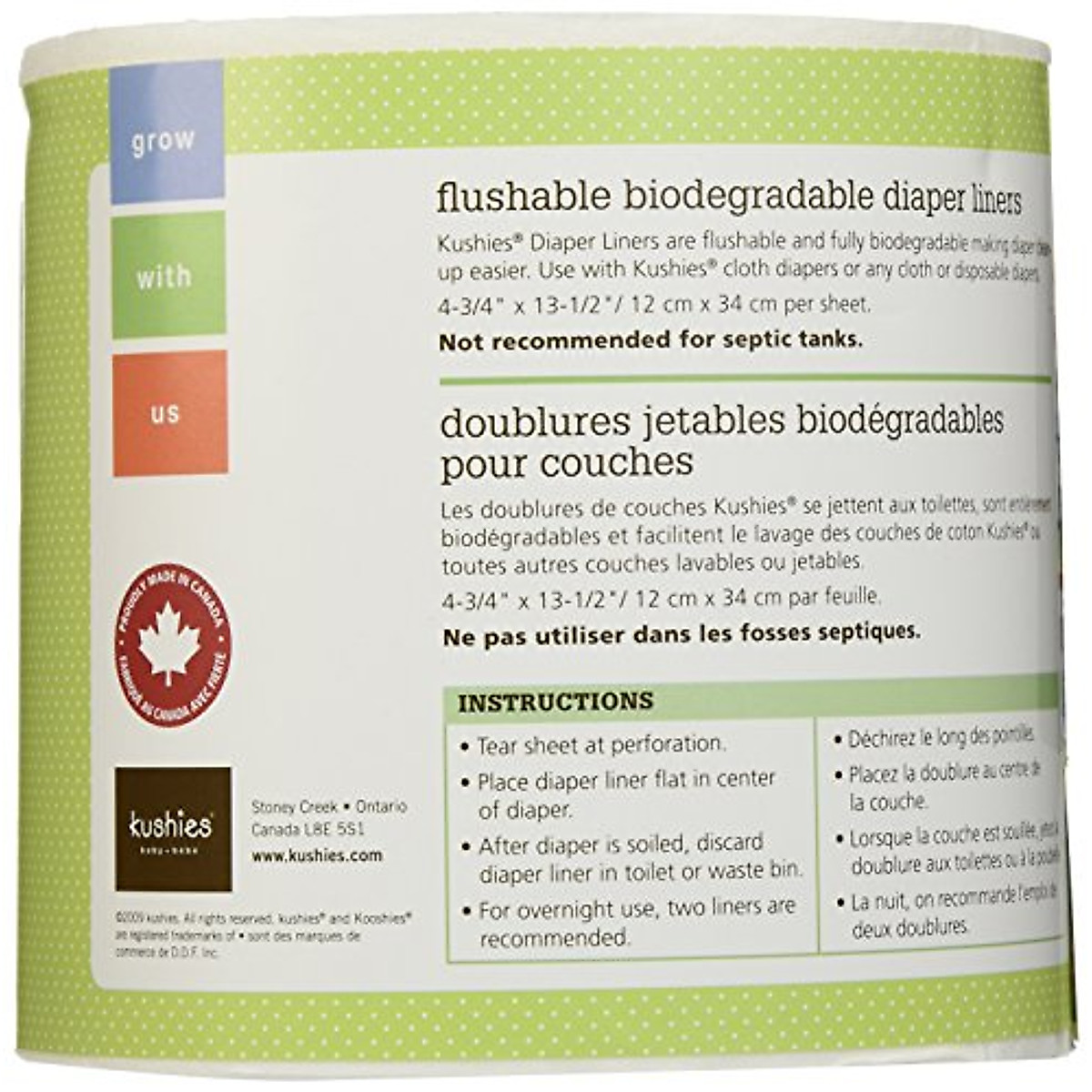 Kushies 6 Count Flushable Biodegradable Diaper Liners
