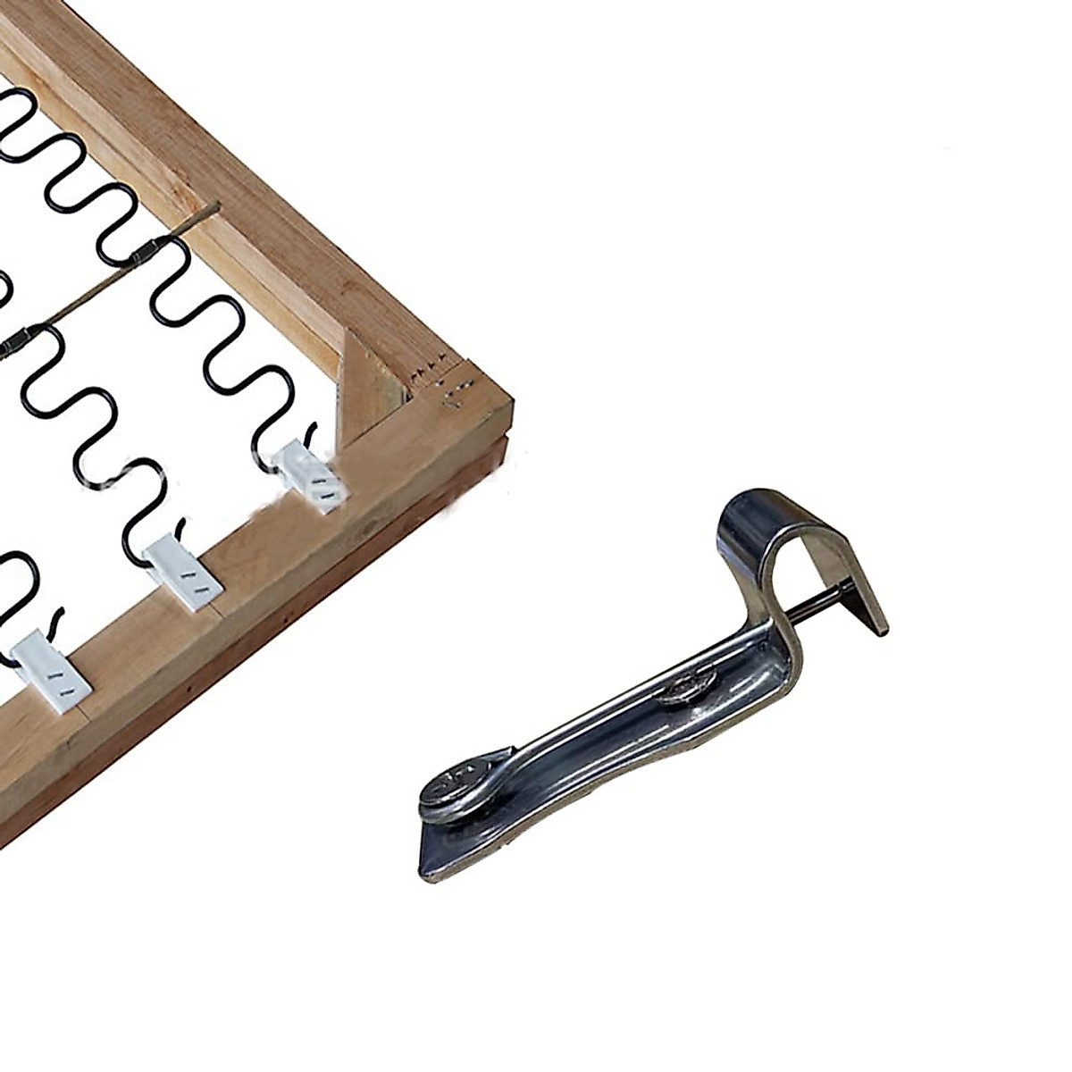 BOLWHAO 8 PCS Sofa Zig Zag Spring Repair Brackets Kit, Sofa Savers Sofa Zig Zag Spring Repair Brackets for Furniture Chair Couch Sofa Upholstery Spring Replacement Repair