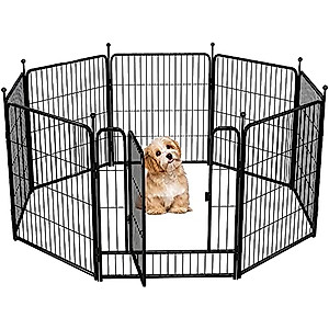 FXW Rollick Dog Playpen Designed for Camping, Yard, 32" Height for Small/Medium Dogs, 8 Panels