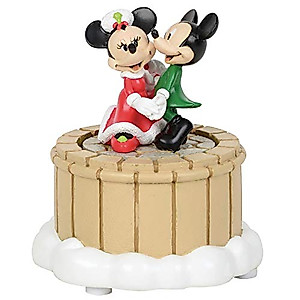 Department 56 Disney Village Accessories Mickey and Minnie Mouse Dance Animated Figurine, 3.98 Inch, Multicolor