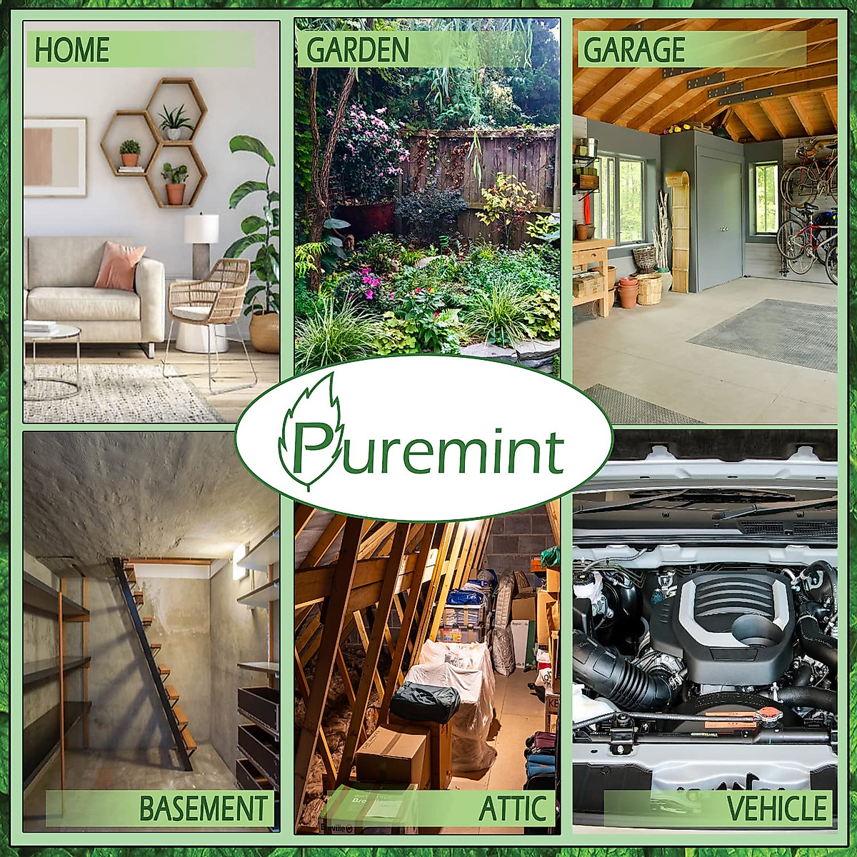 Puremint Rodent Repellent, Natural 5% Peppermint Oil Spray for Mice, Rats, Chipmunks and Rodents, Indoor and Outdoor, House and Car Engine Use, 16 fl oz Pint