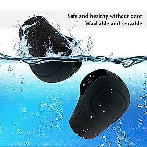 SSNNUU 2PcsSilicone Car Gear Shift Cover,Anti-Slip Automatic Gear Shift Knob Stick Protector for Man&Women Car Decor,Universal Interior Car Accessories for Car SUV Truck (Black), 2.20x1.84x3.15inch