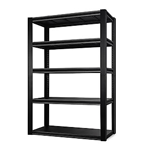 PACHIRA E-Commerce 72" Garage Shelving Heavy Duty, Wide Size Storage Shelves 5-Tier Large Metal Shelving Unit Adjustable Utility Rack for Garage, Pantry, 39.4" W x 17.7" D x 72" H
