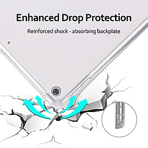 Idocolors Pink Love Heart Pad Case White Case for ipad 7th/8th/9th Generation (iPad 10.2 Inch Case 2019/2020/ 2021) Cute Girly Anti-Scratch Shockproof with Pencil Holder Trifold Stand Case