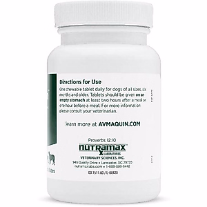 Nutramax Laboratories Avmaquin Sulforaphane Producing Supplement for Dogs, 45 Chewable Tablets