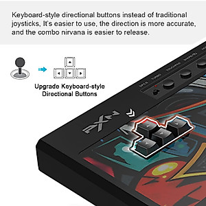 PXN Arcade Stick, X8 Fight Stick Game Controller Joystick Green Axis Mechanical Buttons USB Wired Connection for PC/PS4/PS3/Xbox Series X|S, Xbox One