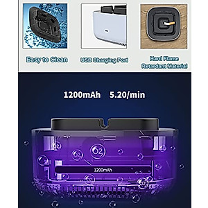 BAORSAPY 2-in-1 Multifunctional Smokeless Ashtray Air Purifier USB Rechargeable Ashtray Home Ashtrays Portable Ash Tray for Home Indoor Office (Grey)