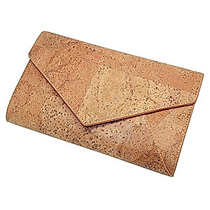 boshiho Natural Cork Crossbody Bag, Women Vegan Handbag Cork Clutch Wallet (Beige)