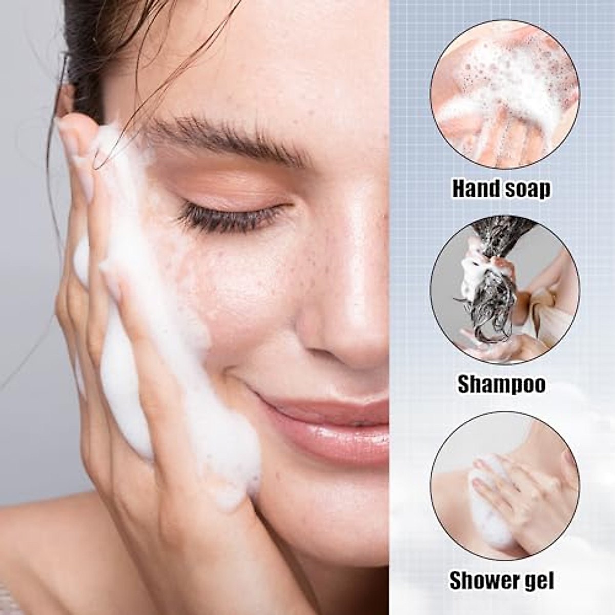 ASEVAT 12 Pcs Empty Foaming Pump Dispenser, 2 oz Transparent FoamSpray Bottle for Hand Soap Shampoo Lash Cleanser Packaging Liquid Cleaning (Clear)