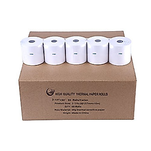 GHXGCYA-Thermal Paper Roll 2 1/4" x 50' BPA Free Receipt Roll 57mmX26m (50 Rolls)