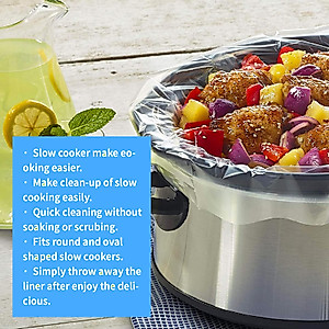 Slow Cooker Liners Small Size Pot Liners Disposable Cooking Bags Fit 1QT to 3QT Suitable for Slow Cooker and Oval & Round Pot (16)