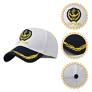 LUOZZY Captain Hat & First Mate Hat Boating Baseball Cap Marine Sailor Navy Hats Sunshade Baseball Hats Adjustable Captain Hats for Men