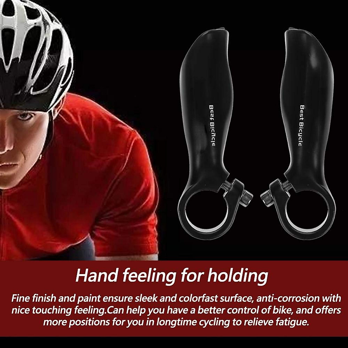 VGEBY1 Bicycle Bar End, Bicycle Handlebar Grips Aluminum Alloy Cycling Replacement Accessory