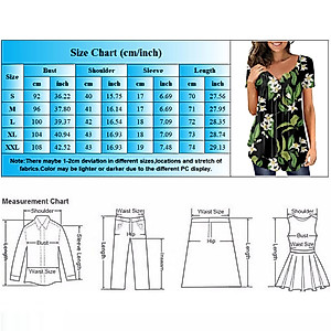 St Patricks Day Womens Short Sleeve Button Neck Flower Printed Pleated T Shirt Top Casual Floral Fit Shirts Tee Blouse