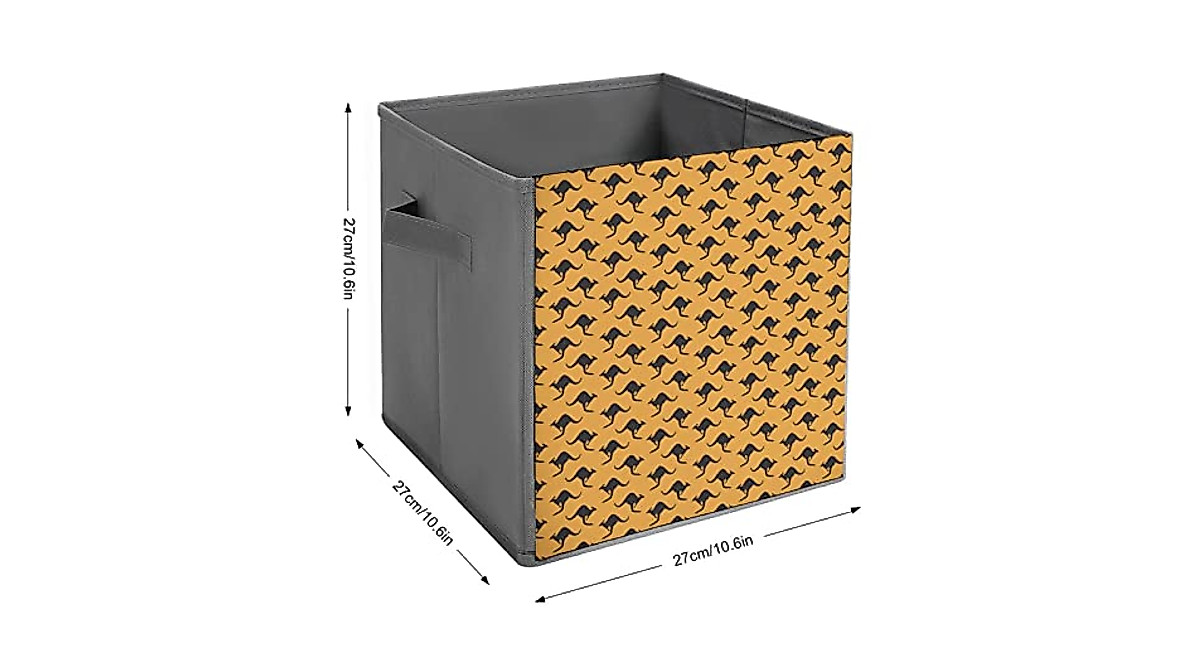 Kangaroo Pattern Storage Bins - Collapsible & Multi-Purpose