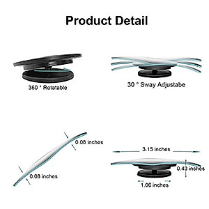 POMFW Blind Spot Mirror, 2 inch Rearview Convex Side Mirrors for Cars SUV Truck Van Stick on 3M Adhesive, Rear View HD Glass Frameless Sway Rotate adjustable Wide Angle 2PCS (Fanshaped)