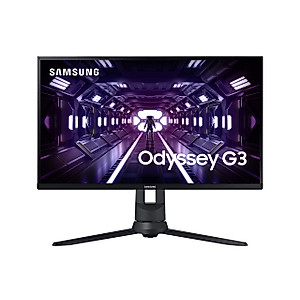 SAMSUNG 27 inch Odyssey G3 Gaming Monitor, 1920 x 1080 FHD, 144hz, 1ms, AMD FreeSync Premium, Height Adjustable Stand, Swivel/Tilt/Pivot, 3-Sided Borderless Bezel (LF27G35TFWNXZA) (Renewed)