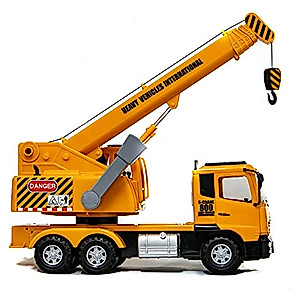 Big Daddy Trucks-Large Sized Friction Powered King Crane which extends to 1 ft Personal Accessories and Toys can be Used on This Truck