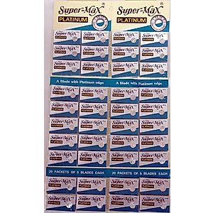 Super-max Razor Platinum Blades 20 Tucks of 5 Blades Each
