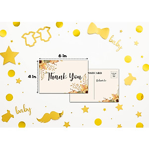 Baby Shower Cards Kit,Happy Fall Thanksgiving Day Set of 25 Baby Shower Invitations with Envelopes, Book Request Cards for Baby Shower,Autumn Pumpkin Baby Shower Party Favor Decoration(02)