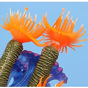 TOPINCN Artificial Coral, Simulation Plant Luminous Silicone Coral Sea Anemone for Fish Tank Landscape Decoration Aquarium Ornaments