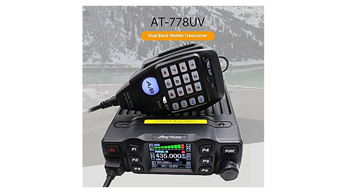 Anytone AT-778UV Dual Band 25W Mobile Radio - VHF/UHF Car Transceiver