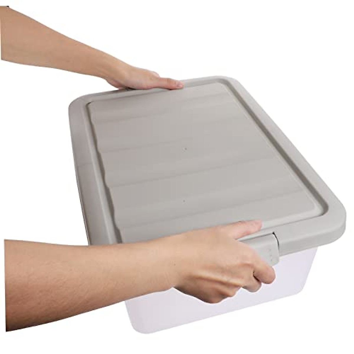 Hemoton Clothes Box Storage Box with Lid Storage Bins with Lids Storage Containers Plastic Bins Storage Bins for Shelves Plastic Containers with Plastic Storage Bins Frosted Pp Clothing