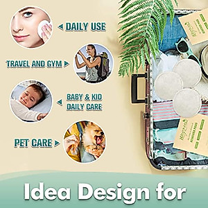 wegreeco Cotton Rounds Reusable -Reusable Bamboo Makeup Remover Pads for All Skin - Bamboo Cotton Cloth for Removing Makeup - Reusable Dog Eye Wipes Tear Stain Remover (Bamboo Velour, 3 Color)