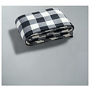 Sunbeam Microplush Sherpa Heated Throw (Plaid Black and White)