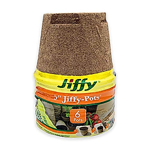 PLANTATION PRODUCTS Jp508 Round Peat Pot, 5-Inch, 6-Pack