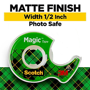 Scotch Magic Tape, 2 Rolls, Numerous Applications, Invisible, Engineered for Repairing, 1/2 x 750 Inches, Dispensered (119SDM-2)