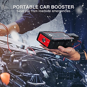 UTRAI Portable Car Jump Starter 59200 mWh 2000A Peak (Up to 8L Gas, 6.5L Diesel Engine) 12V Auto Car Battery Charger Jump Starter Booster Pack with Smart Jumper Cables, USB Quick Charge and Flashlight