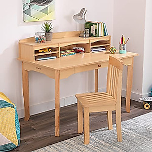 KidKraft Avalon Wooden Children's Desk with Hutch, Chair and Storage - Natural, Gift for Ages 5-10