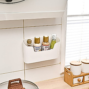 ICCGBHGO Under Sink Organizer and Storage, Kitchen Bathroom Under Sink Cabinet Sliding Pull Out Storage Drawer Tray Caddy Organizer, Wall Mount Inside Cabinet Door Organizer Holder White (2PCS)