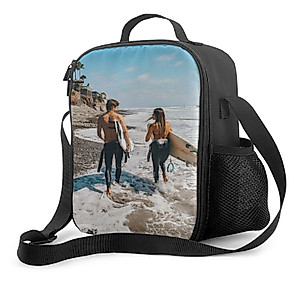 QXYIYBU Personalized Lunch Box for Women Custom Lunch Bag with Container Insulated Lunch Tote Cooler Bag for School Office Picnic