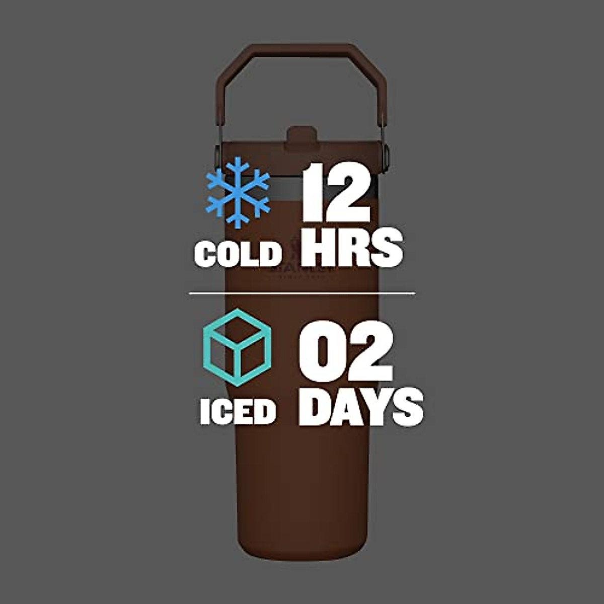 Stanley IceFlow Stainless Steel Tumbler with Straw - Vacuum Insulated Water Bottle for Home, Office or Car - Reusable Cup with Straw Leakproof Flip - Cold for 12 Hours or Iced for 2 Days (Ochre)