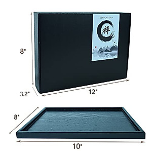 Yoquare Mini Zen Garden Kit - 10" x 7" Upgraded Zen Garden for Desk with 18 Accessories Sand Garden Decoration Included Sand Tray,Zen Garden Rake,Trees,Pagoda,Bridge,Pavilion,Boat Zen Gifts Women