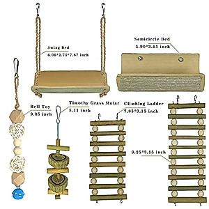 Hamster Guinea Pig Toys, Hamster Rat Gerbil Mice Cage Accessories Platform with Ladder, Hamster Climbing Toys Jumping Board Playground for Syrian Dwarf Hamsters and Small Animals
