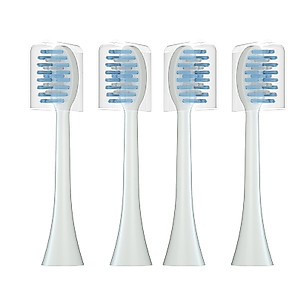 MOCEMTRY Sonic Electric Toothbrush Rechargeable toothbrushes for Adult with 4 Duponts Brush Heads, 4 Cleaning Mode Waterproof Electric Tooth Brush (White 2)