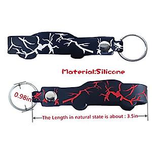 RUNZUIE 2Pcs Silicone Remote Smart Key Fob Compatible with 2024 2023 Nissan Rogue Pathfinder Key Fob Cover 4 Button (Black/Black with Red)