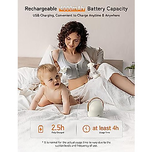 Besrey Double Electric Breast Pump: 200% EFFICIENT with Double Pump & Double Valve, 3 Modes 9 Levels, Memory Function, 10 Breastmilk Storage Bags & 21mm/24mm Flanges Breastfeeding Pump